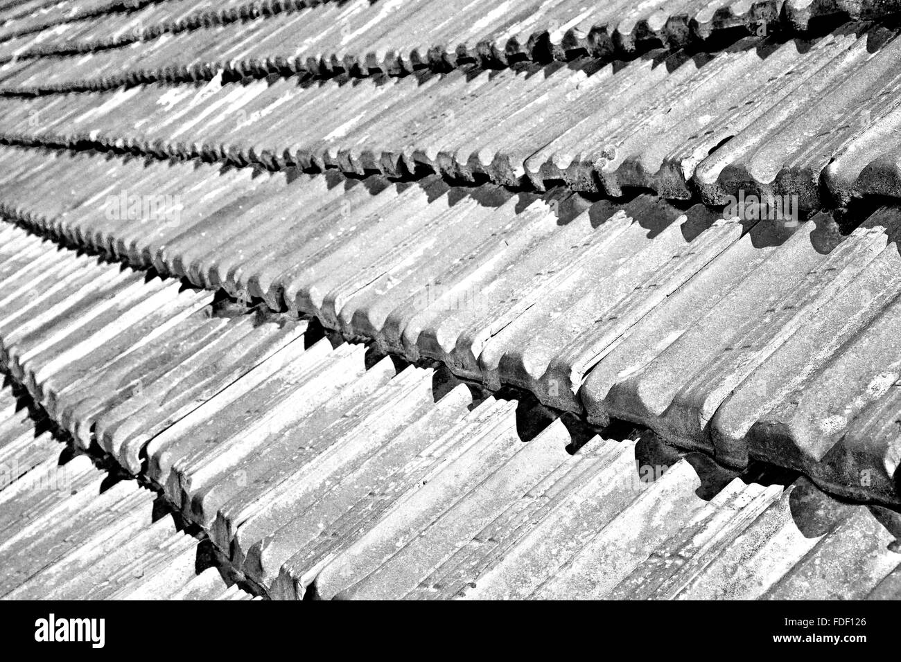 old roof in italy the line and texture of diagonal architecture Stock ...