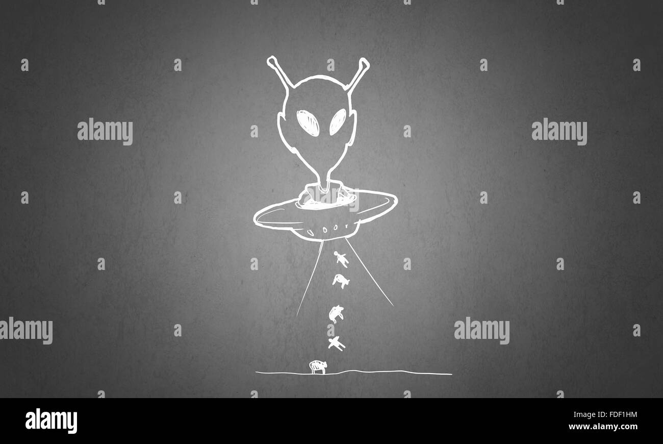 Alien sketch hi-res stock photography and images - Alamy