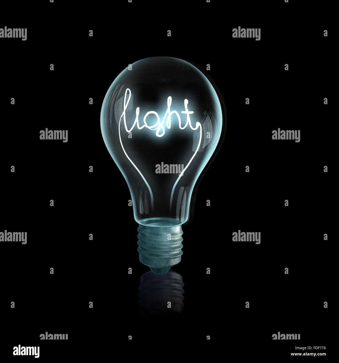 Word light hi-res stock photography and images - Alamy