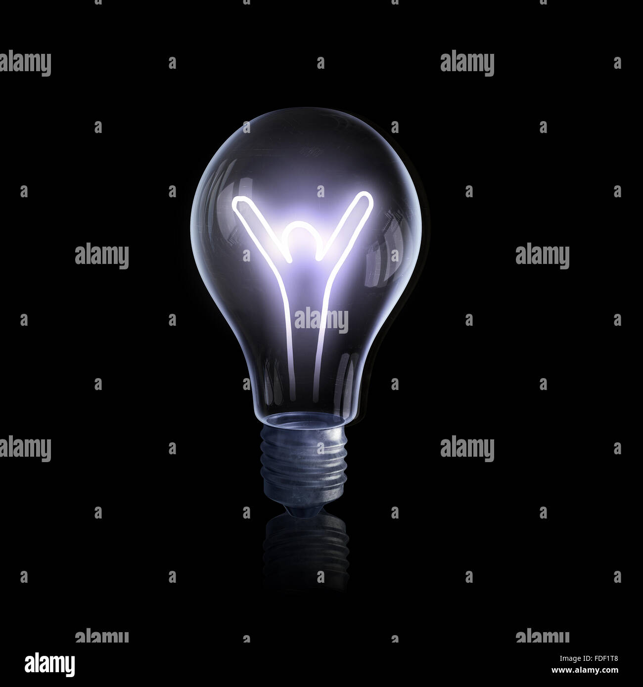 Light bulb shiny rendered hi-res stock photography and images - Alamy