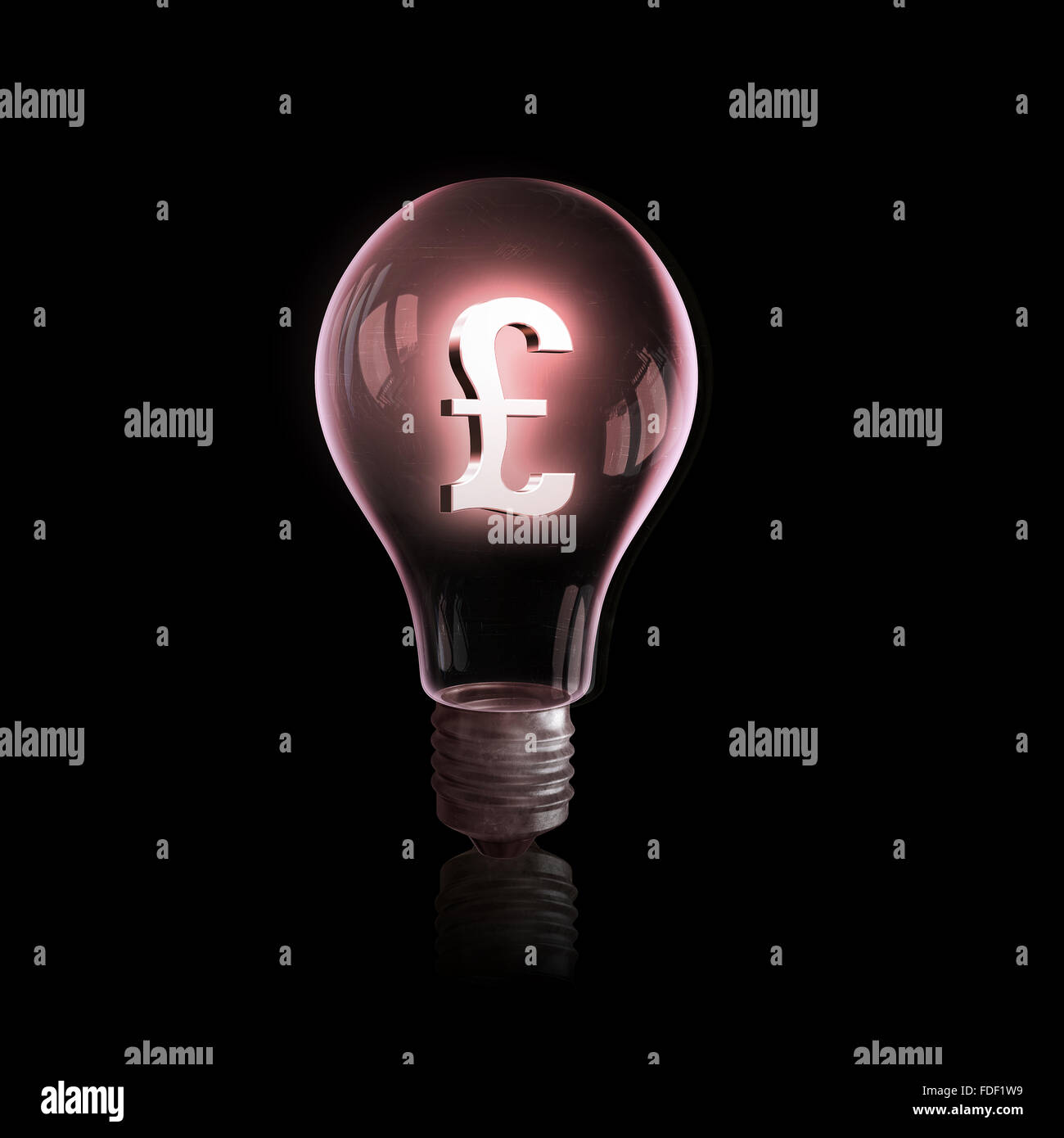Light bulb with euro symbol on dark background Stock Photo - Alamy