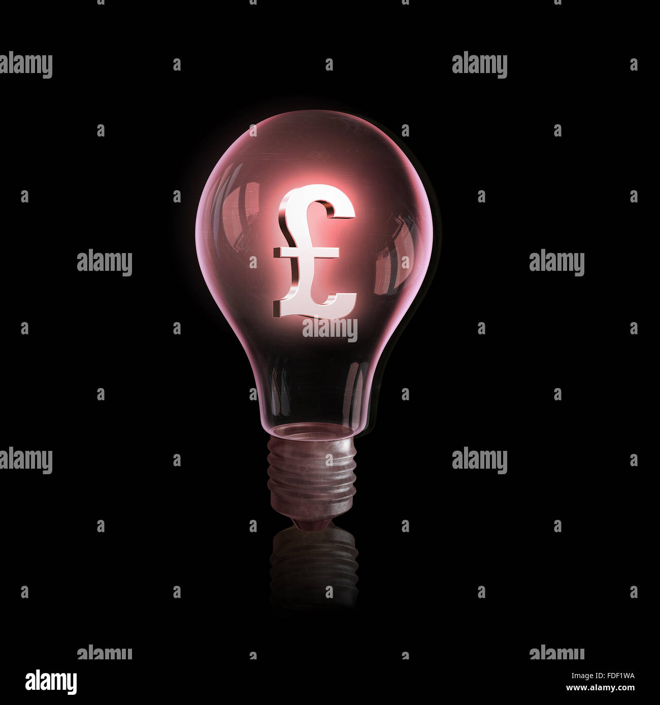 Light bulb with euro symbol on dark background Stock Photo - Alamy