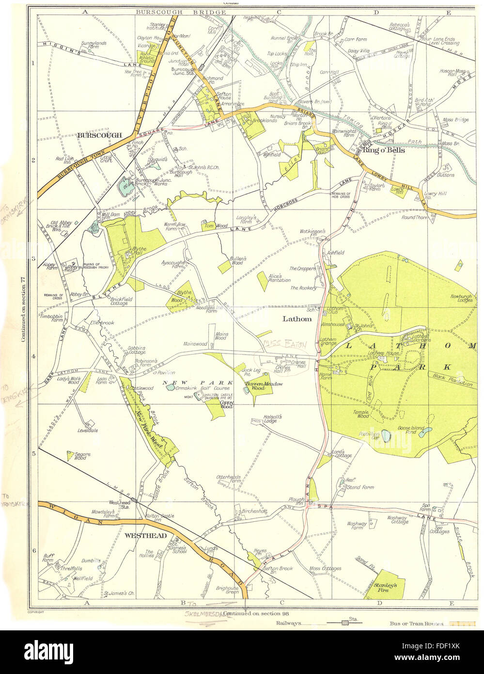 Lancashire map 20th century hi-res stock photography and images - Alamy