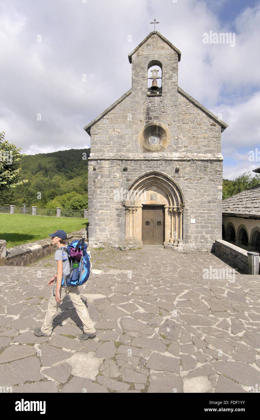 Santiago church, Roncesvalles, Orreaga, Navarre, Spain Stock Photo - Alamy