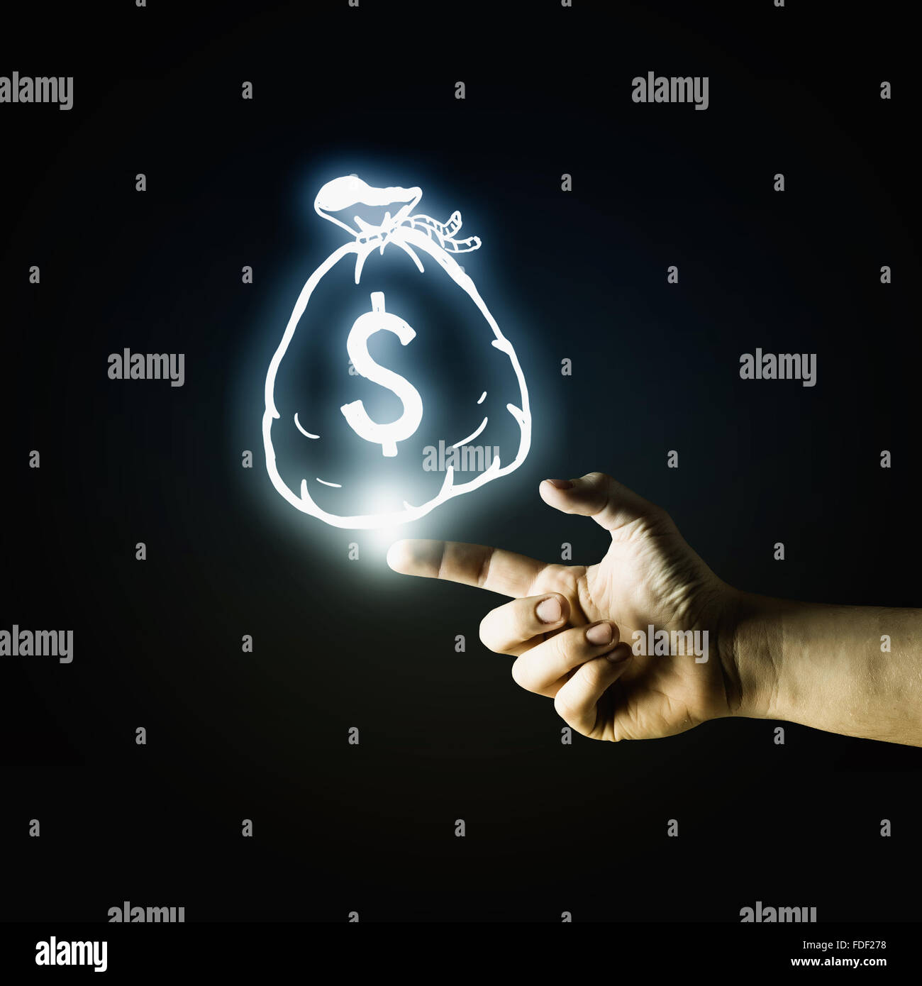 Human hand pointing finger money hi-res stock photography and images ...