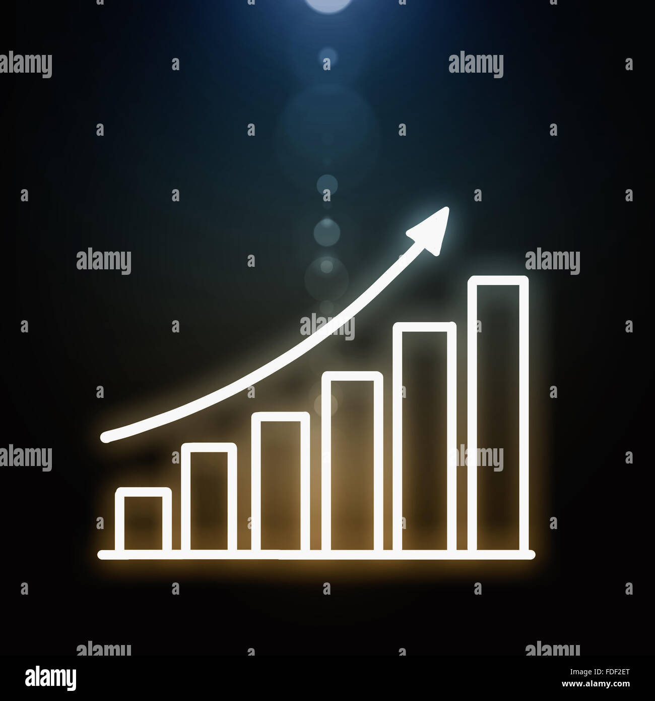 Human hand pointing with finger at growing graph Stock Photo - Alamy