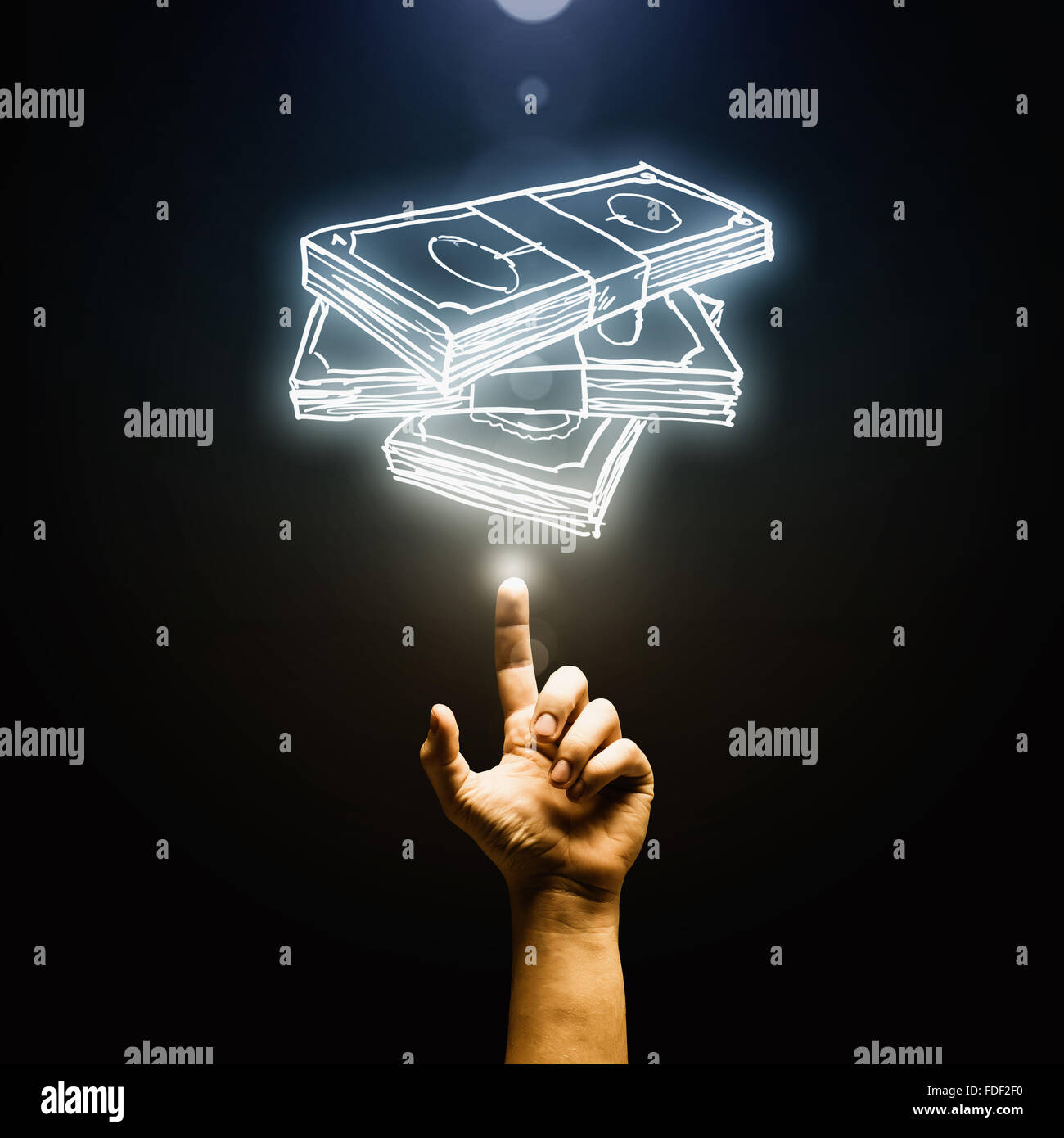 Human hand pointing finger money hi-res stock photography and images ...
