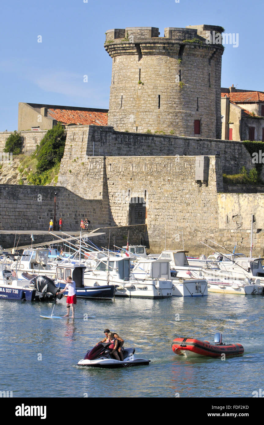 Ciboure village. Fort Socoa, Pyrénées-Atlantiques department. France ...
