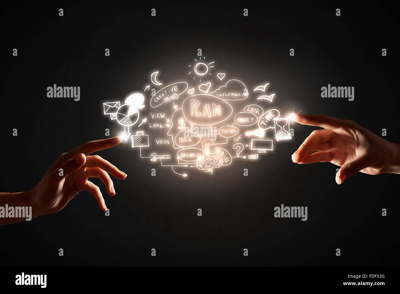 Close up of human hands touching with fingers Stock Photo - Alamy