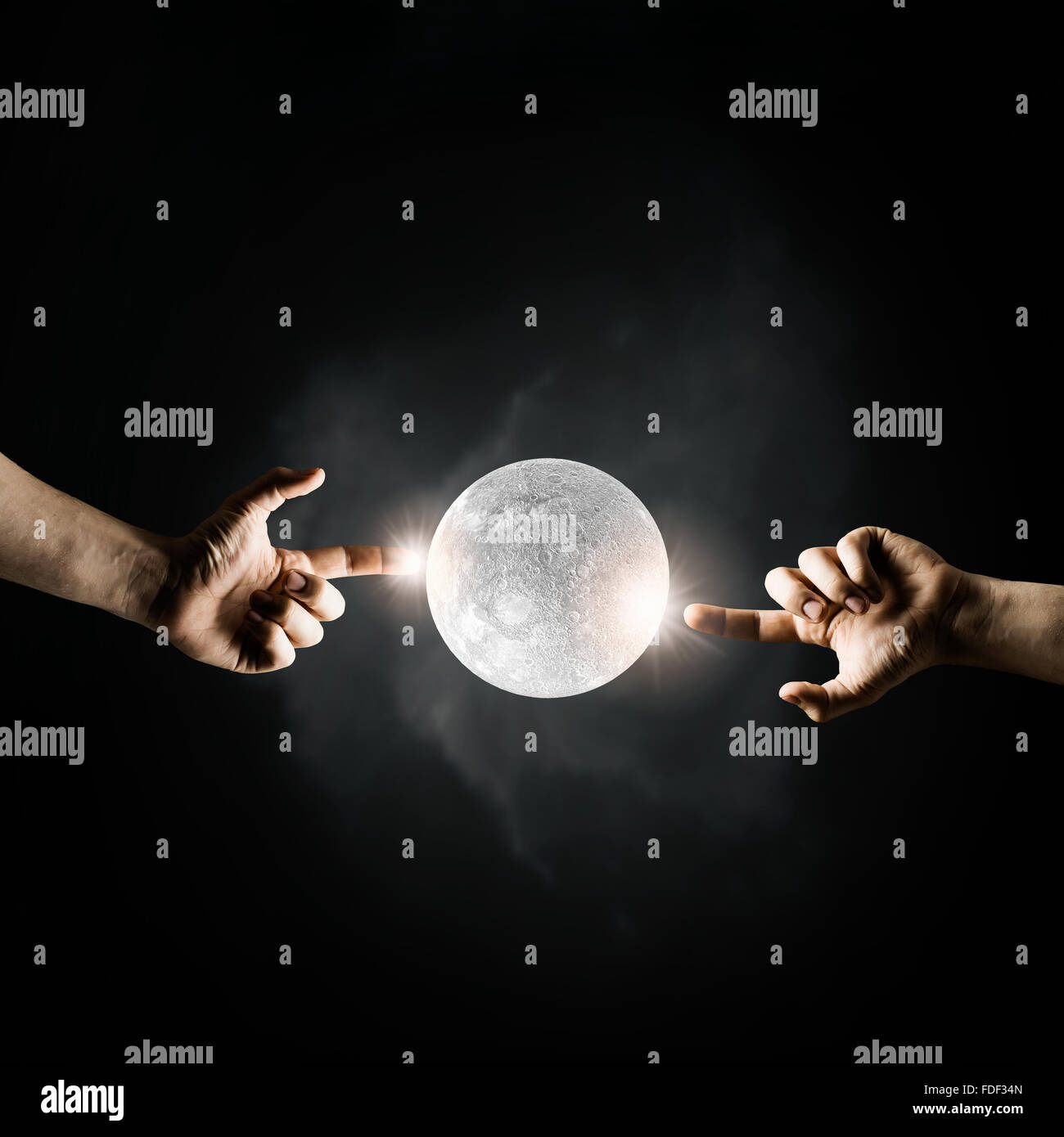 Touching the moon hi-res stock photography and images - Alamy