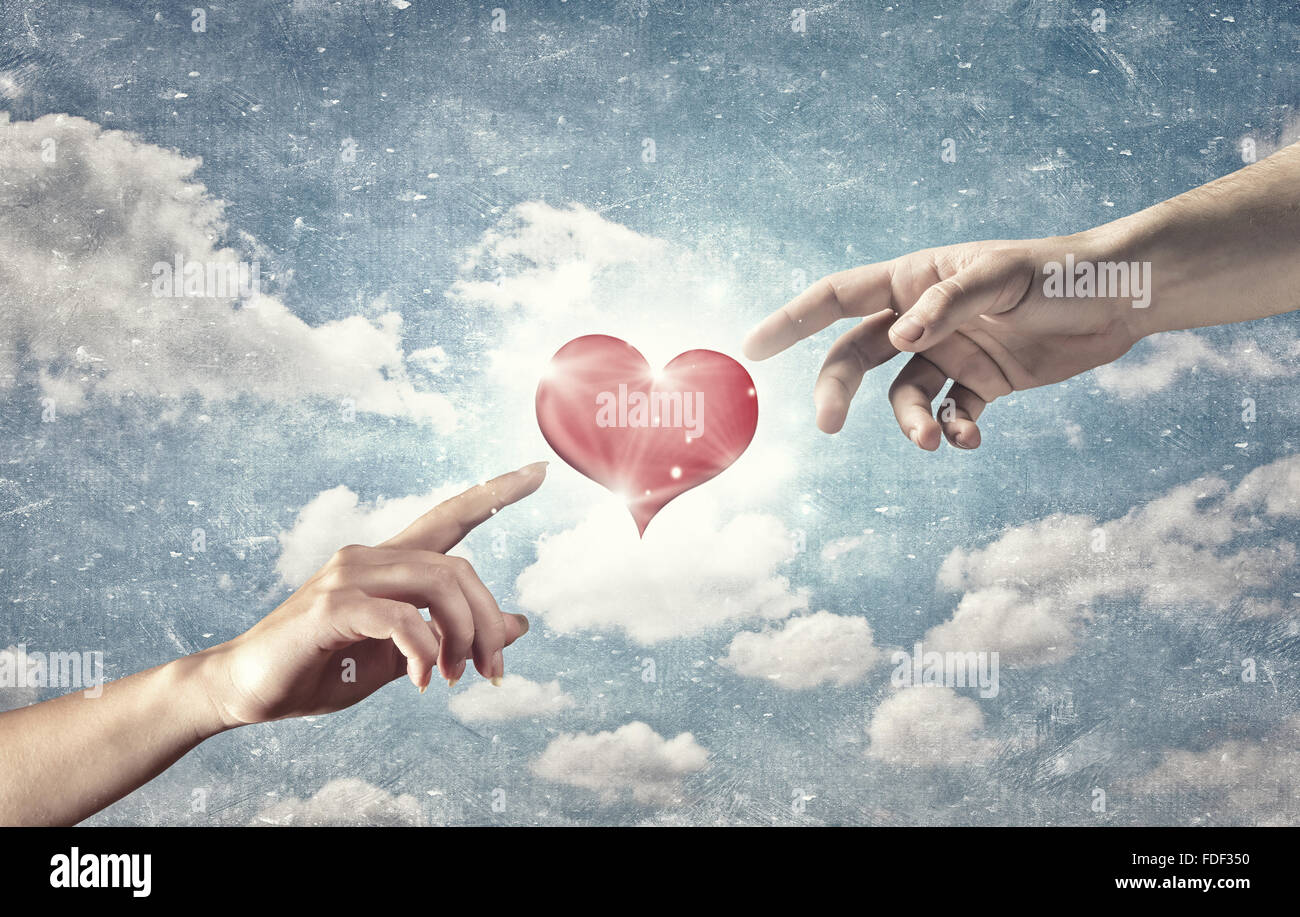 Close up of human hands touching with fingers Stock Photo - Alamy