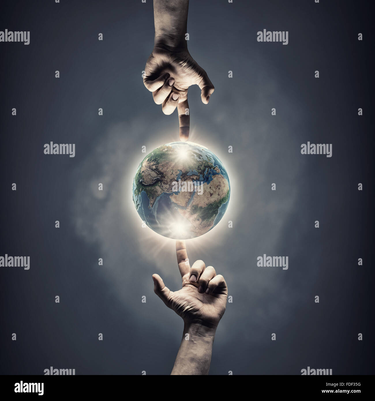 Close up of human hands touching with fingers. Elements of this image ...