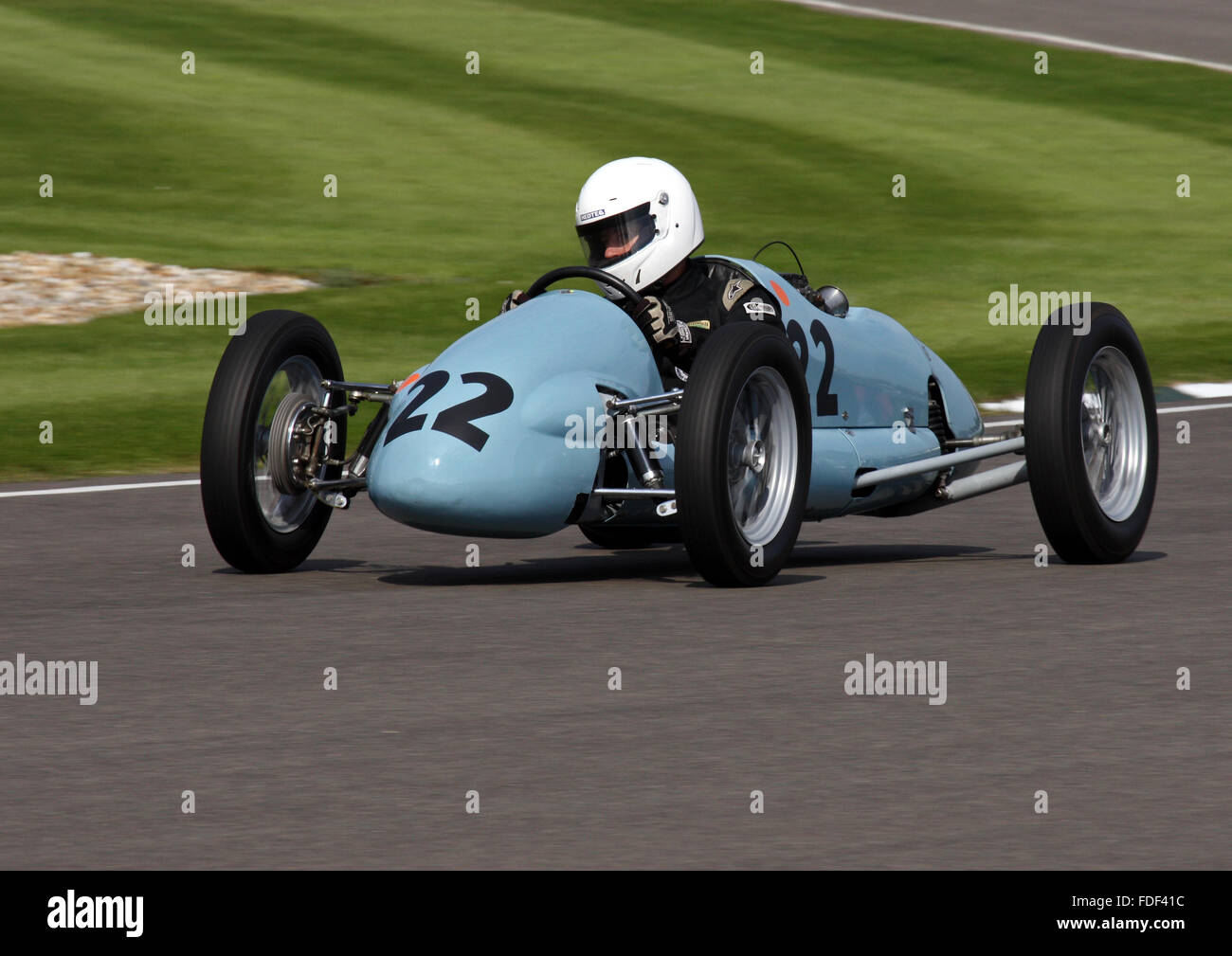 Simon Frost racing a Martin-Norton at Goodwood Revival 2015 in The Earl ...