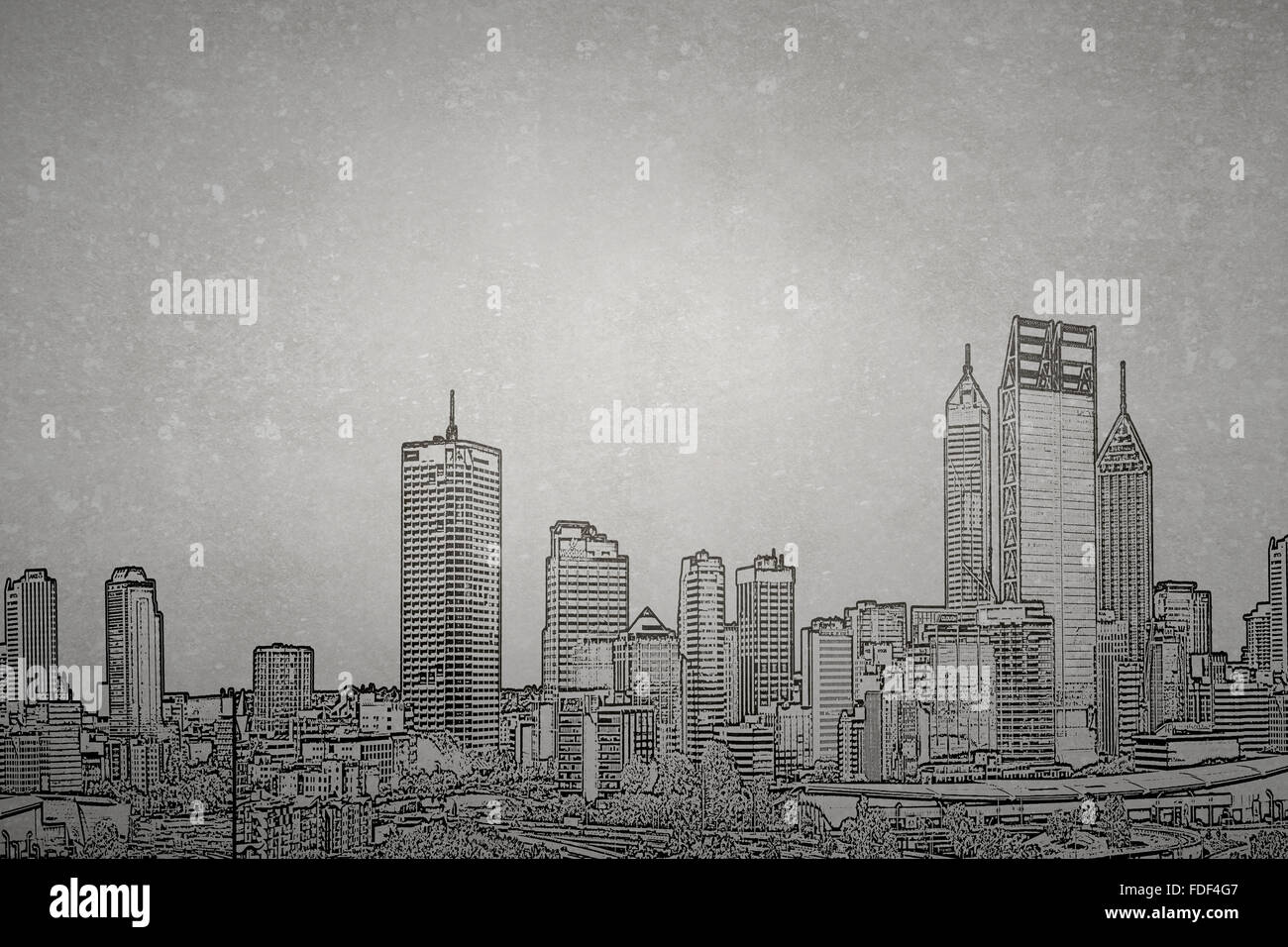 Background image with construction sketches on wall Stock Photo - Alamy