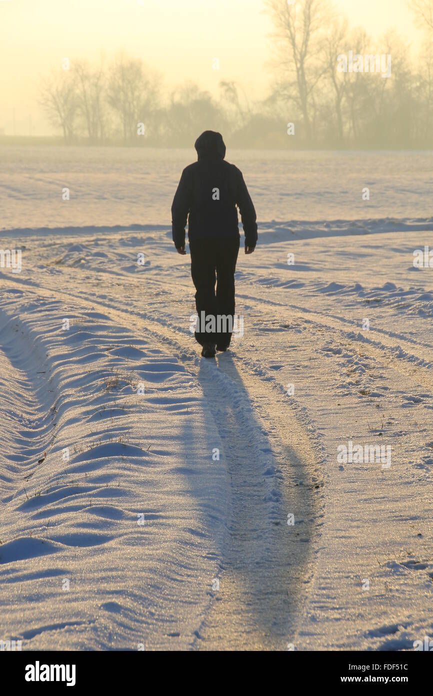 Man walks in sunset hi-res stock photography and images - Alamy