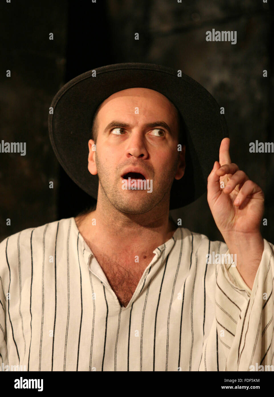 Actors in performance"Is faster than rabbits Stock Photo - Alamy