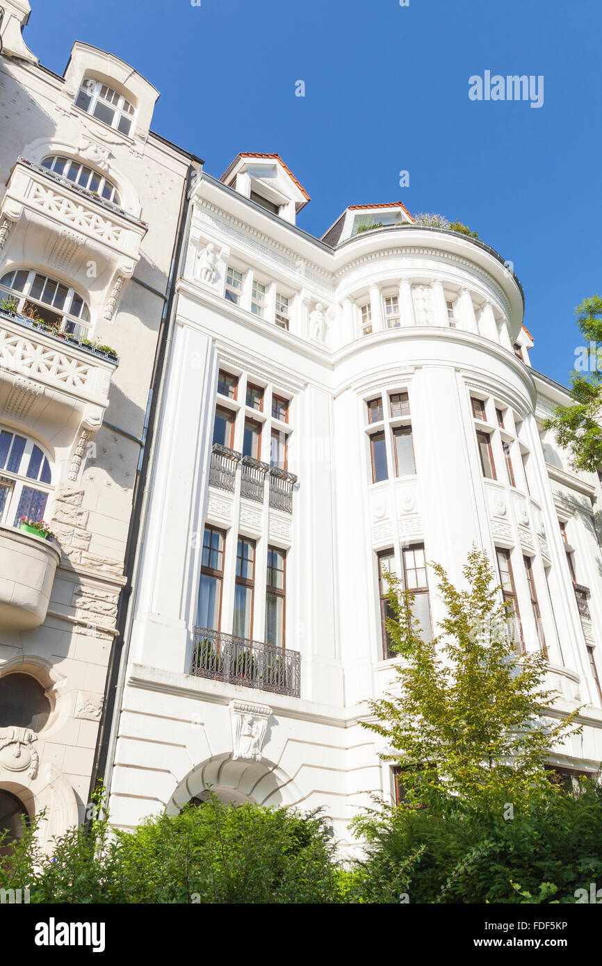 luxury houses and apartments in germany shot from street level no ...