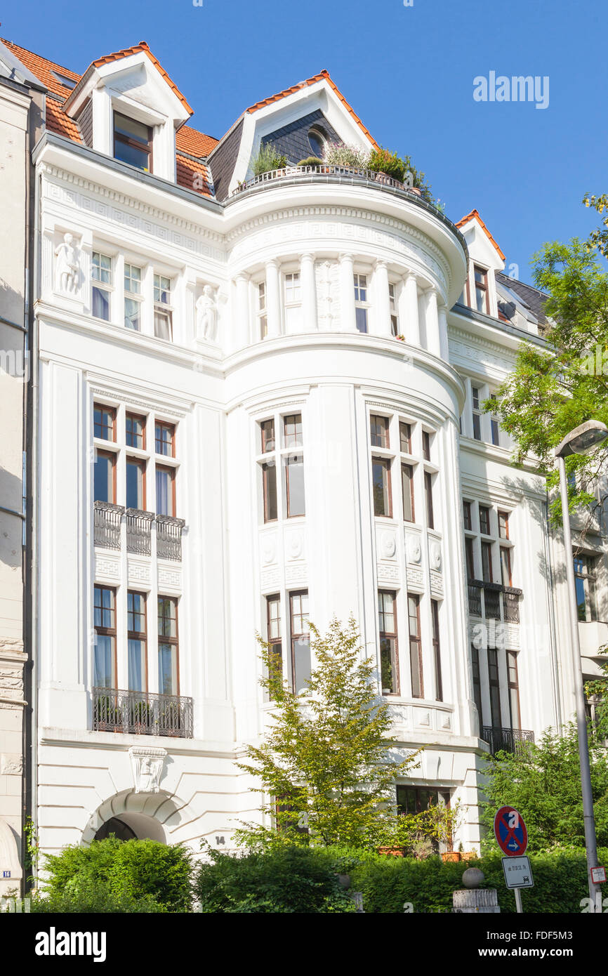 luxury houses and apartments in germany shot from street level no ...
