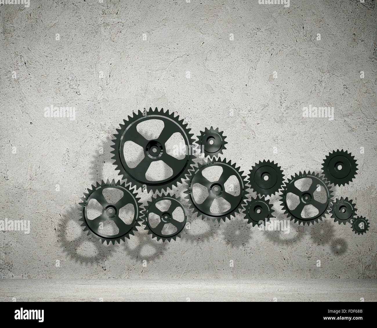Background image with cogwheel elements. Mechanism concept Stock Photo ...