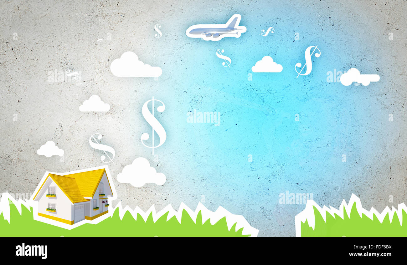 Colorful background image with signs and symbols. Business concept ...