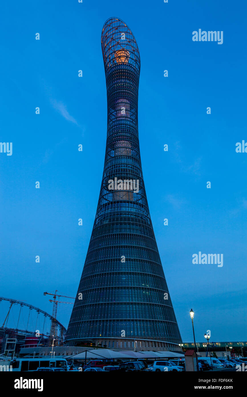 The Aspire Tower (The Torch Doha) Building, Doha, Qatar Stock Photo - Alamy