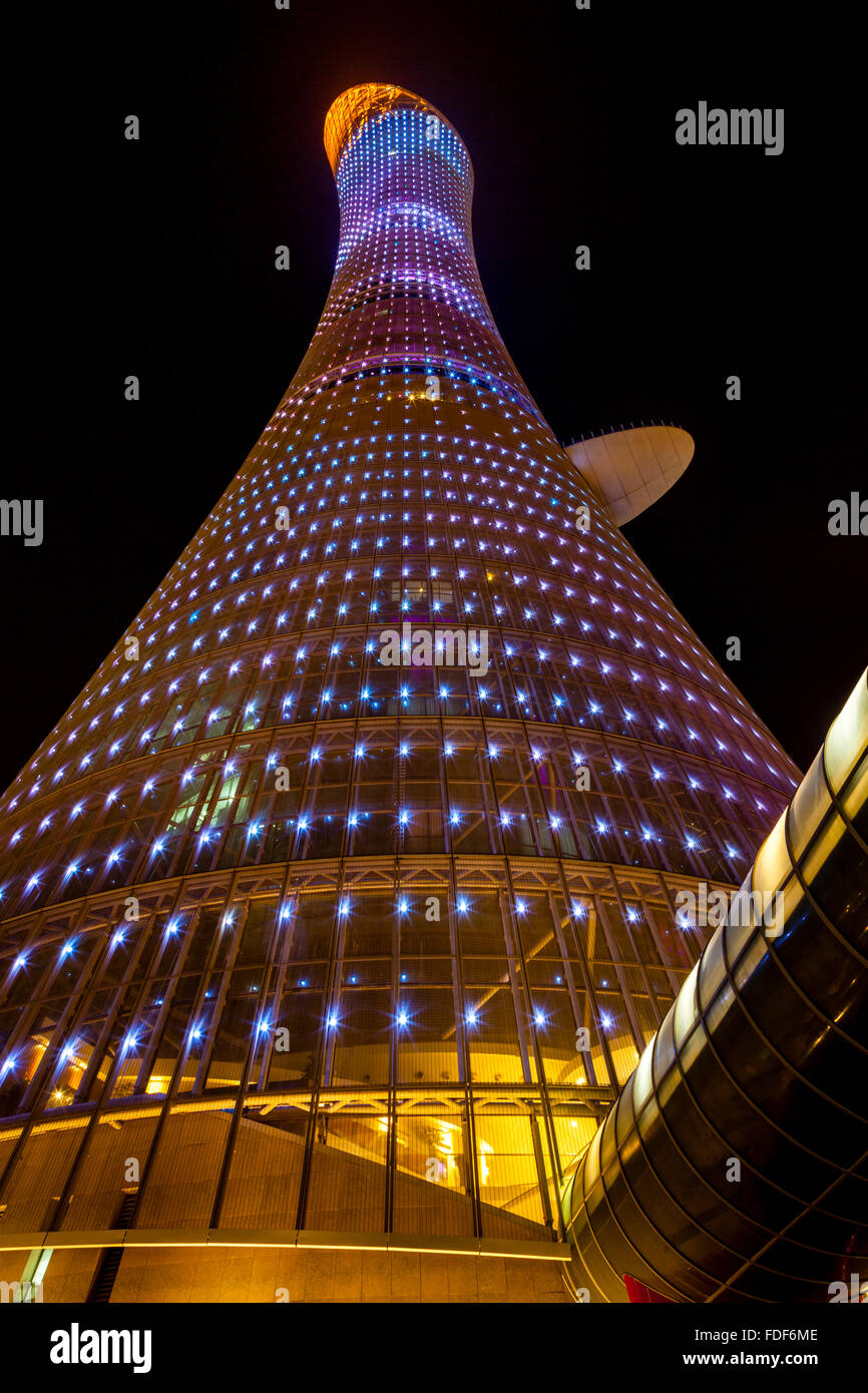 The Aspire Tower (The Torch Doha) Building, Doha, Qatar Stock Photo - Alamy