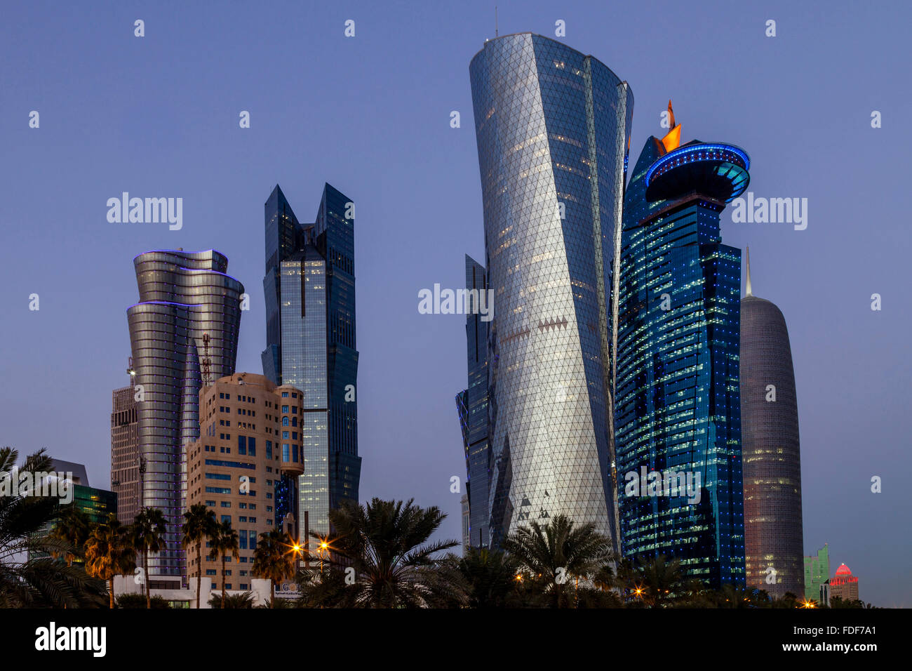 Doha qatar skyline hi-res stock photography and images - Alamy