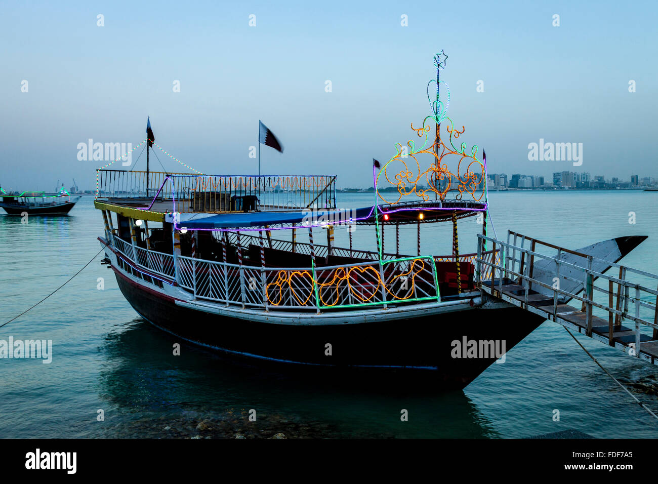 Traditional Dhows, Doha, Qatar Stock Photo - Alamy