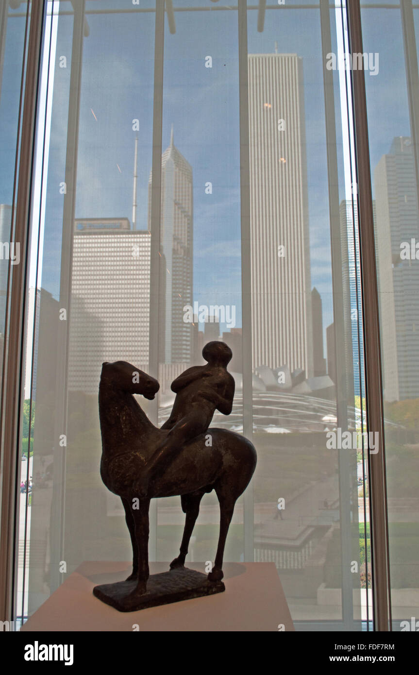Chicago, Illinois, United States of America, Usa: window, skyline and ...