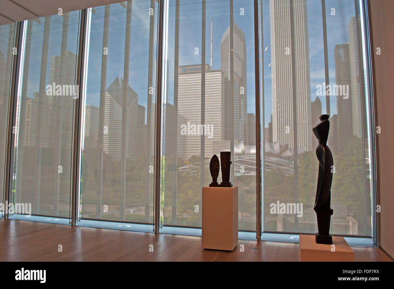 Chicago, Illinois, United States of America, Usa: window, skyline and ...
