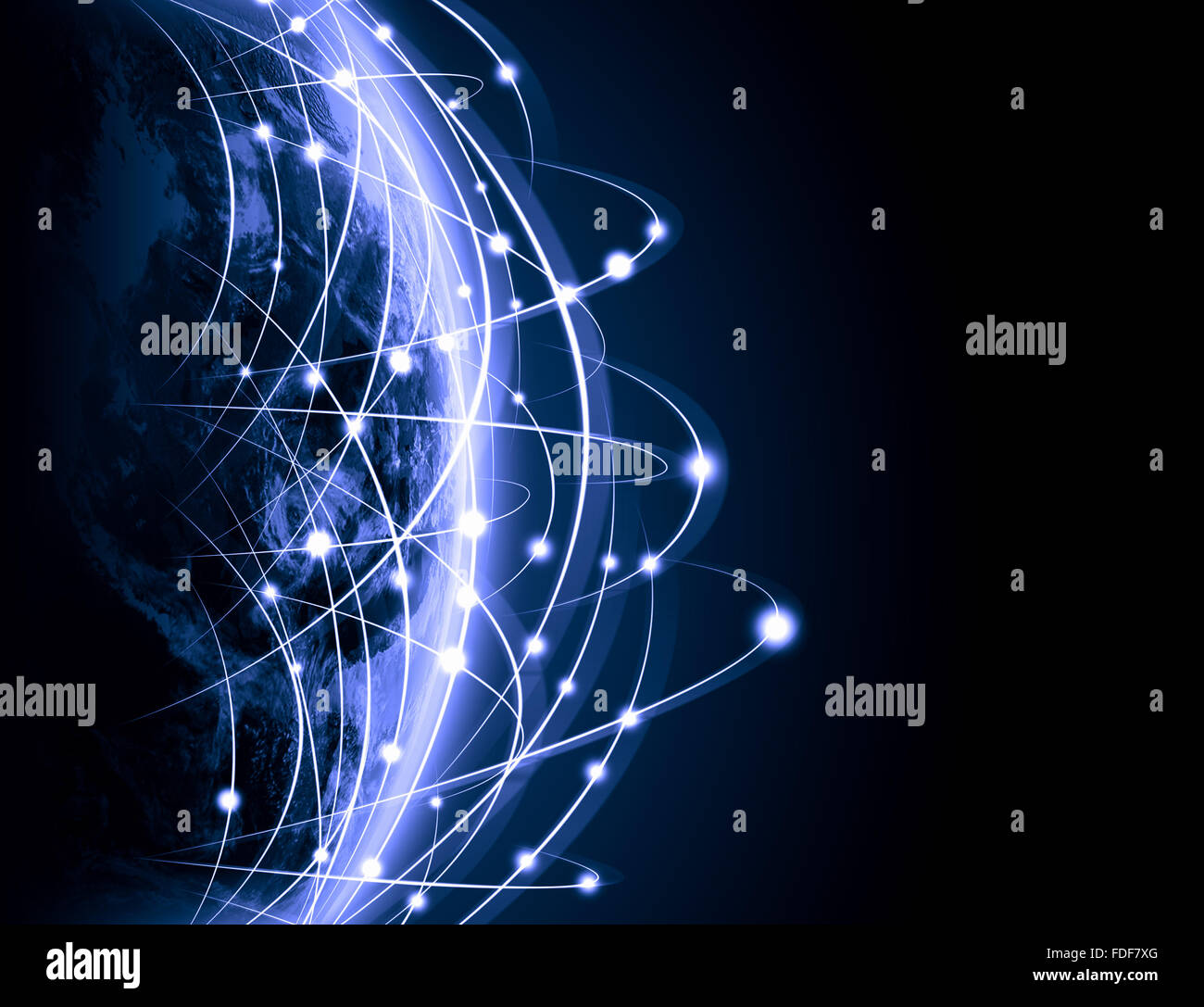 Blue vivid image of globe. Globalization concept. Elements of this ...