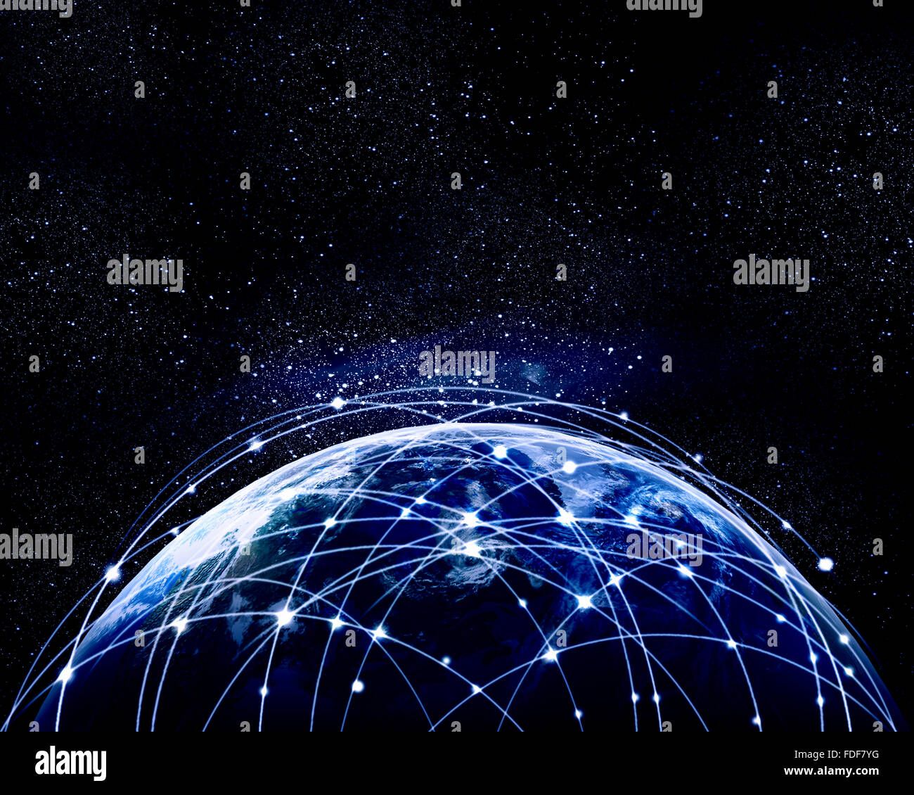 Blue vivid image of globe. Globalization concept. Elements of this ...