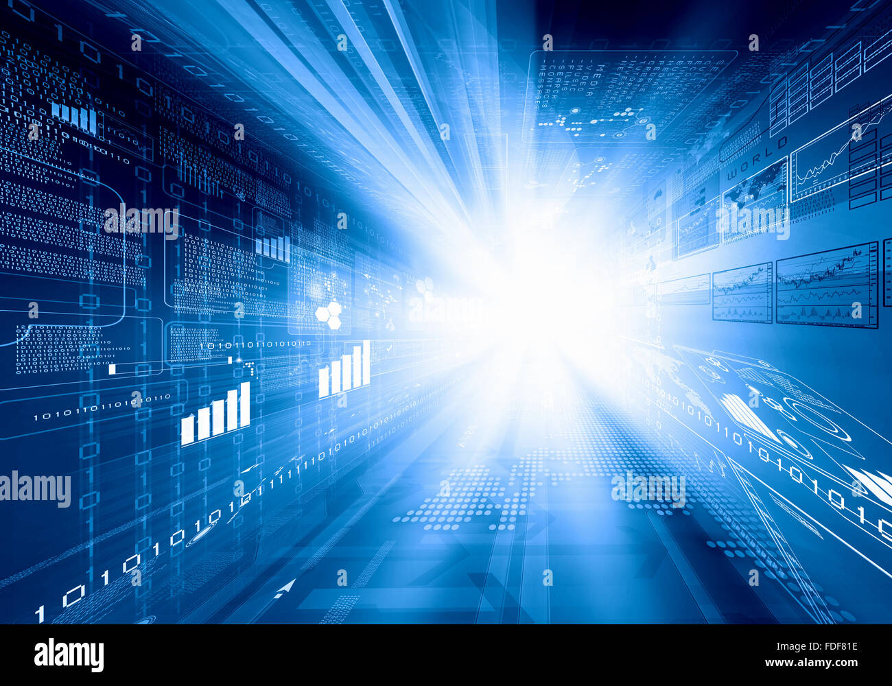 Digital blue background hi-res stock photography and images - Alamy