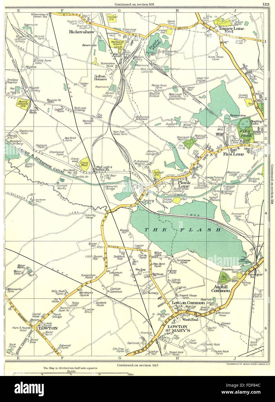 Leigh lancashire map hi-res stock photography and images - Alamy