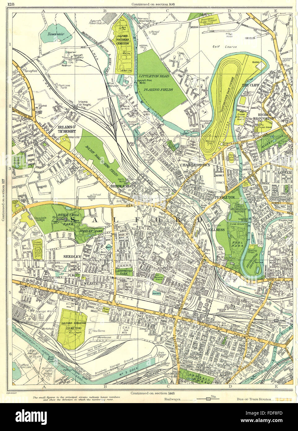Map of salford hi-res stock photography and images - Alamy