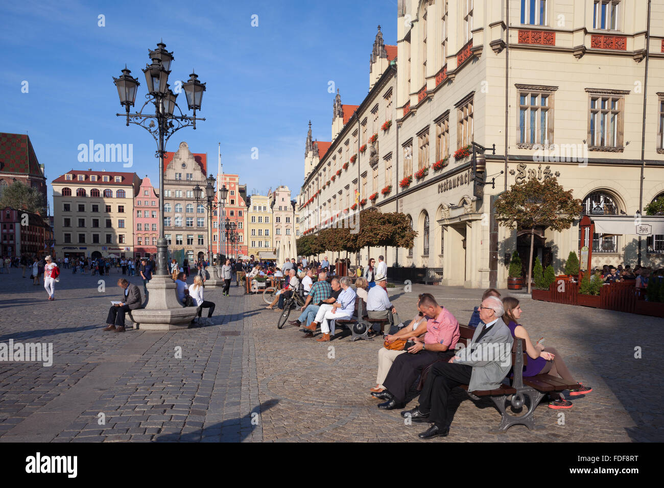 Poland, Wroclaw, Old Town Market Square, historic city centre Stock ...