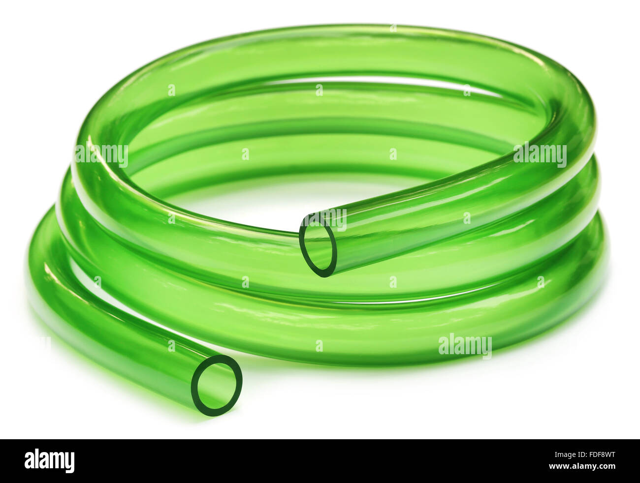 Green Tubing isolated over white background Stock Photo - Alamy