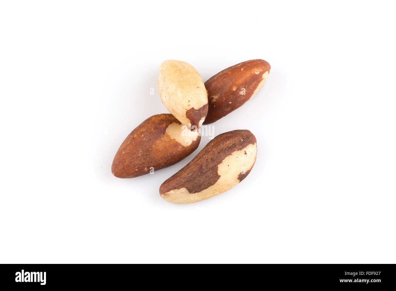 Brazil nuts on white background close up Stock Photo - Alamy
