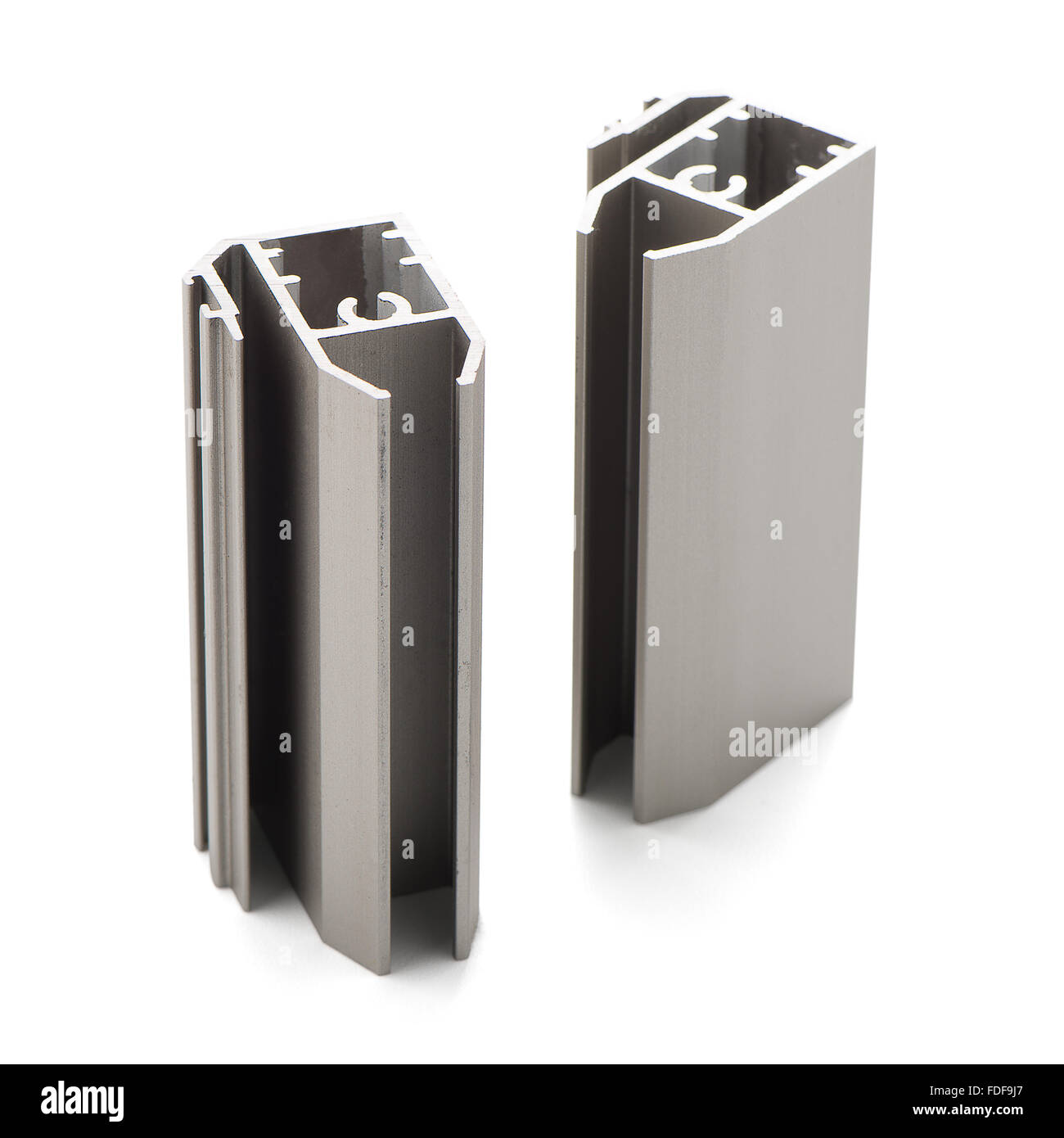 Aluminium profile sample isolated on white background Stock Photo - Alamy