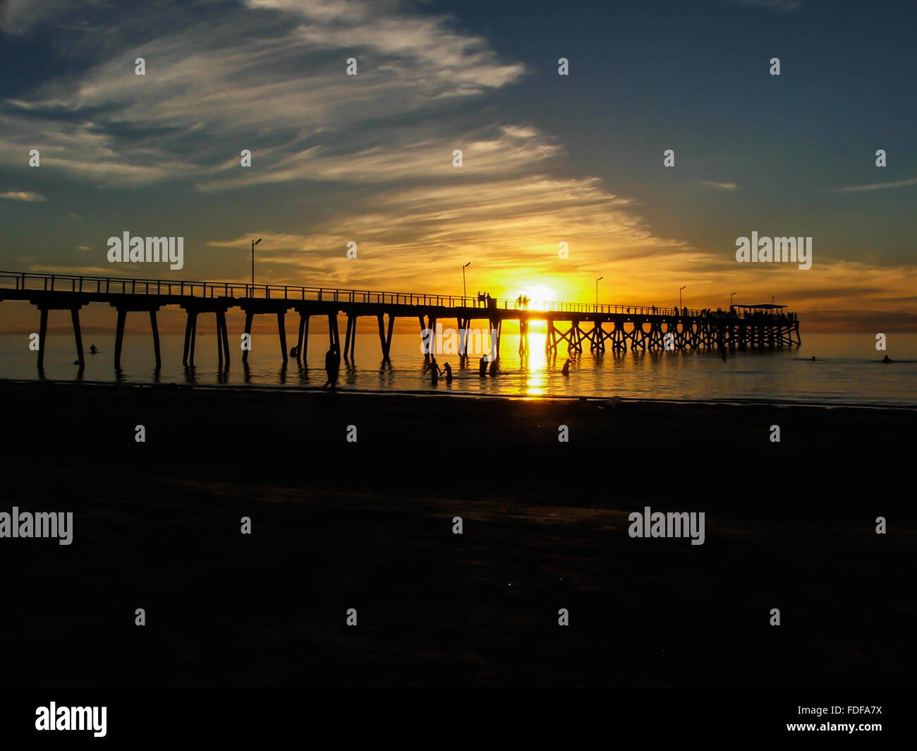 South Australian Sunset from Largs Bay Adelaide Stock Photo - Alamy