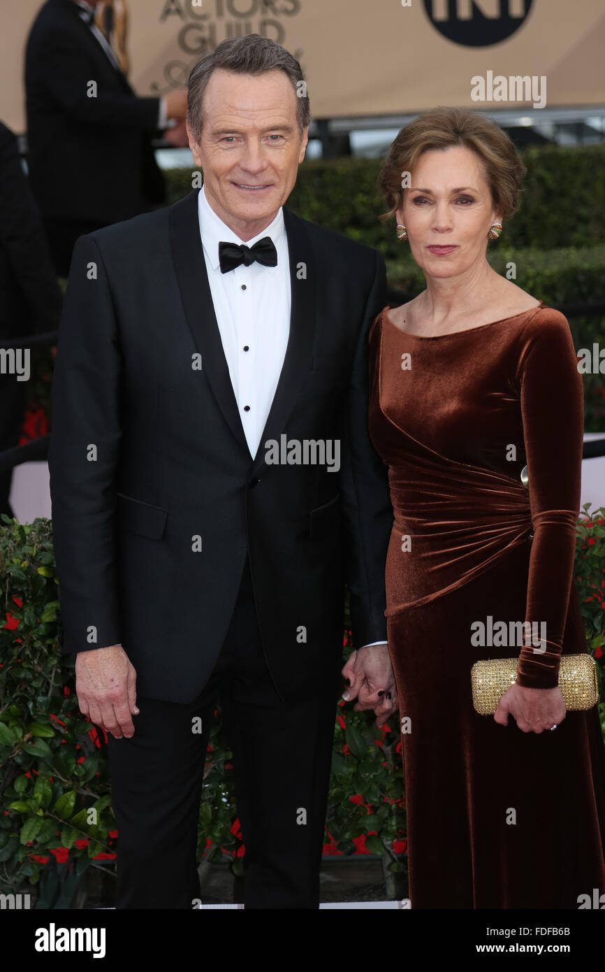 Actor Bryan Cranston and Robin Dearden attend the 22nd Annual Screen ...