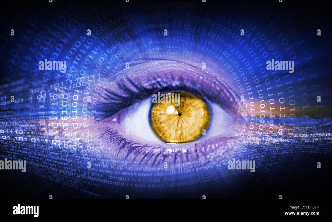 Close up high tech image human eye hi-res stock photography and images ...