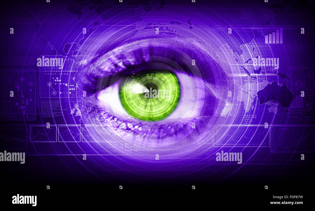 Close up high tech image human eye hi-res stock photography and images ...