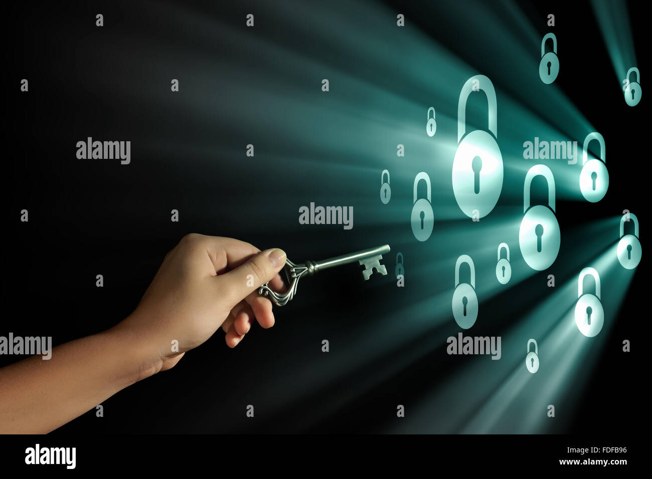 Close-up of human hand holding key. Idea concept Stock Photo - Alamy