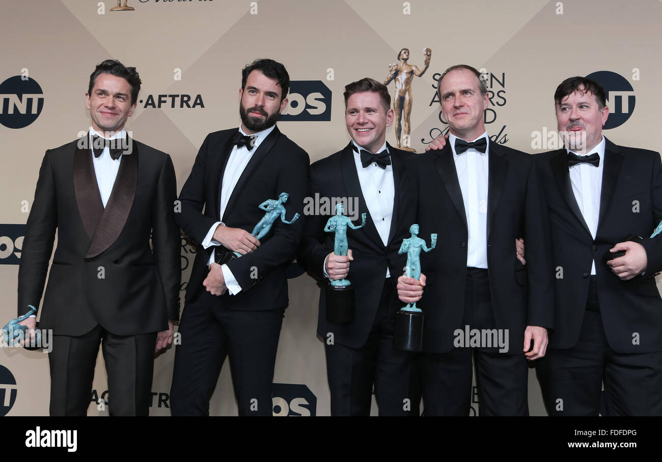 Los Angeles, CA, USA. 30th January, 2016.Actors Julian Ovenden, Tom ...