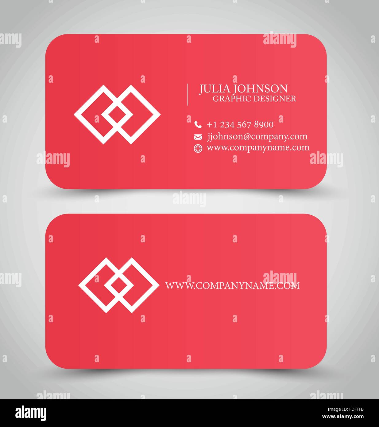 Business card design set template for company corporate style. Vector ...