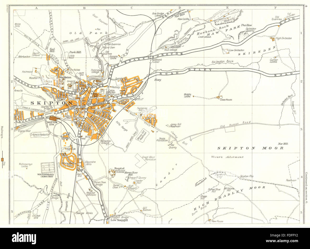 Map of skipton hi-res stock photography and images - Alamy