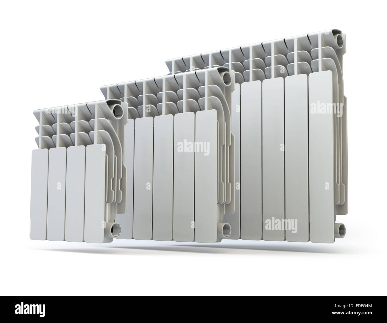 Heating radiators isolated on white background. 3d Stock Photo - Alamy
