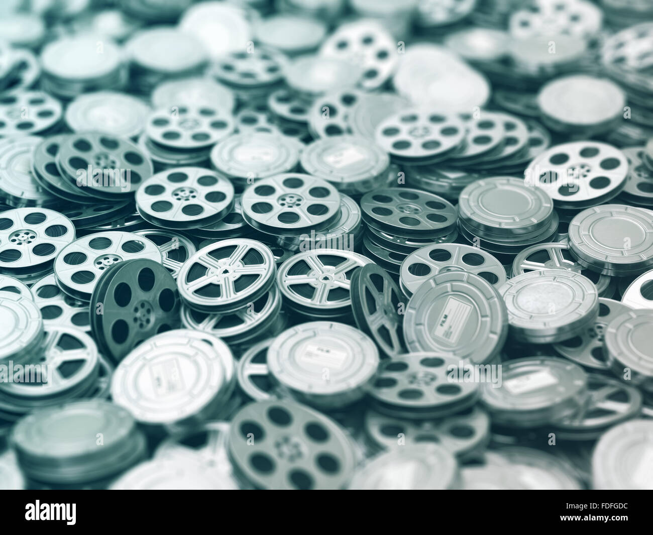 Films collection. Movie video reels background. 3d Stock Photo - Alamy