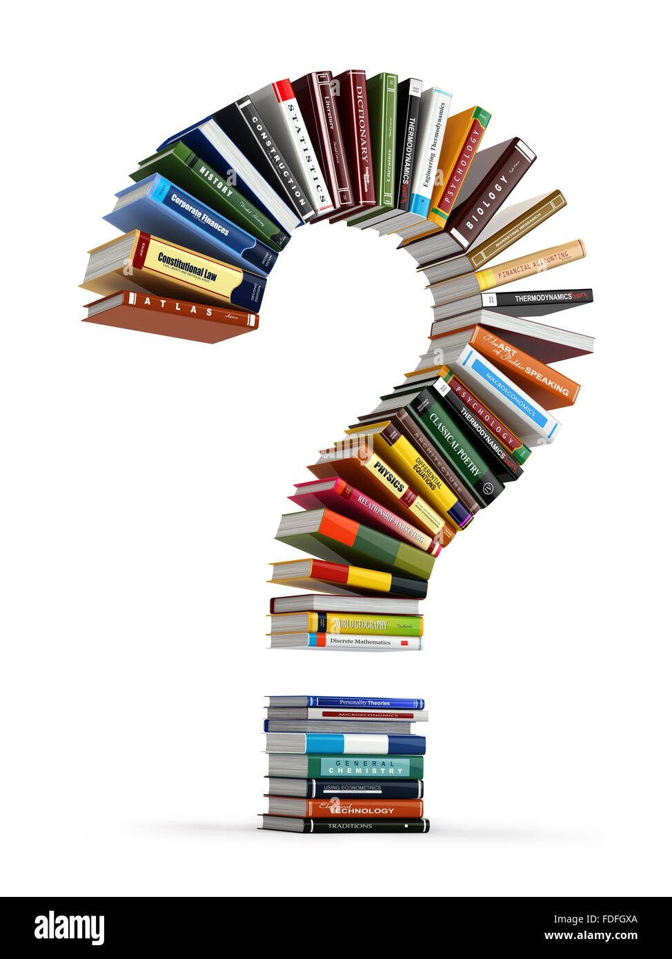 Question mark from books. Searching information or FAQ edication ... Question mark from books. Searching information or FAQ edication ...